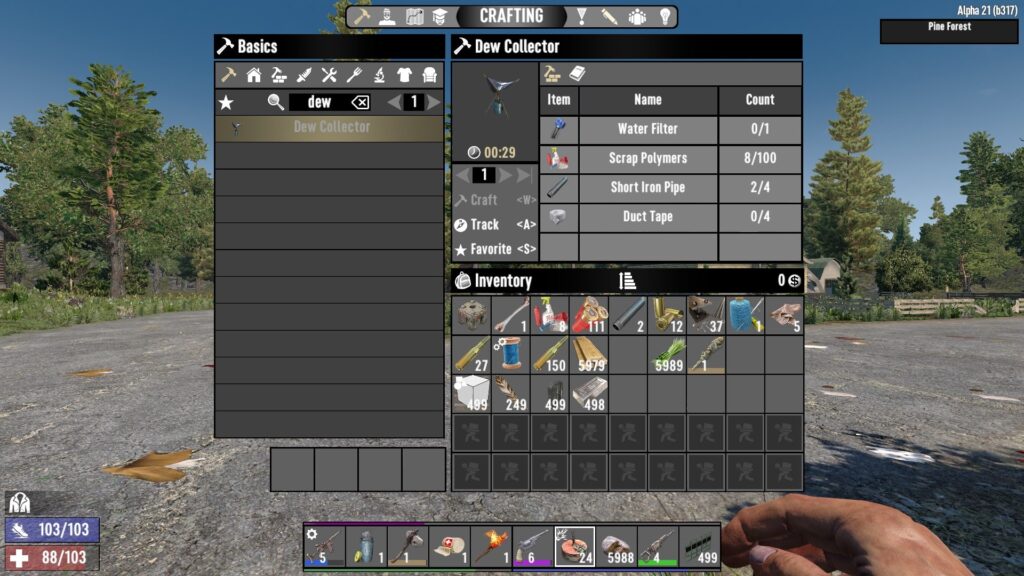 7 Days to Die: How to Craft and Use Dew Collectors