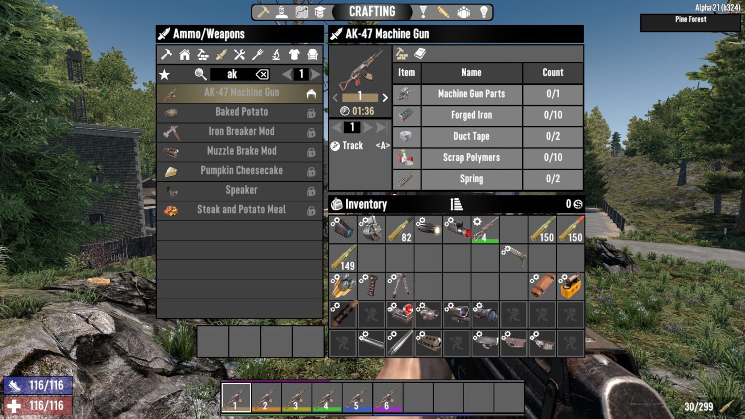 7 Days to Die: How to Craft and Use the AK-47 Machine Gun