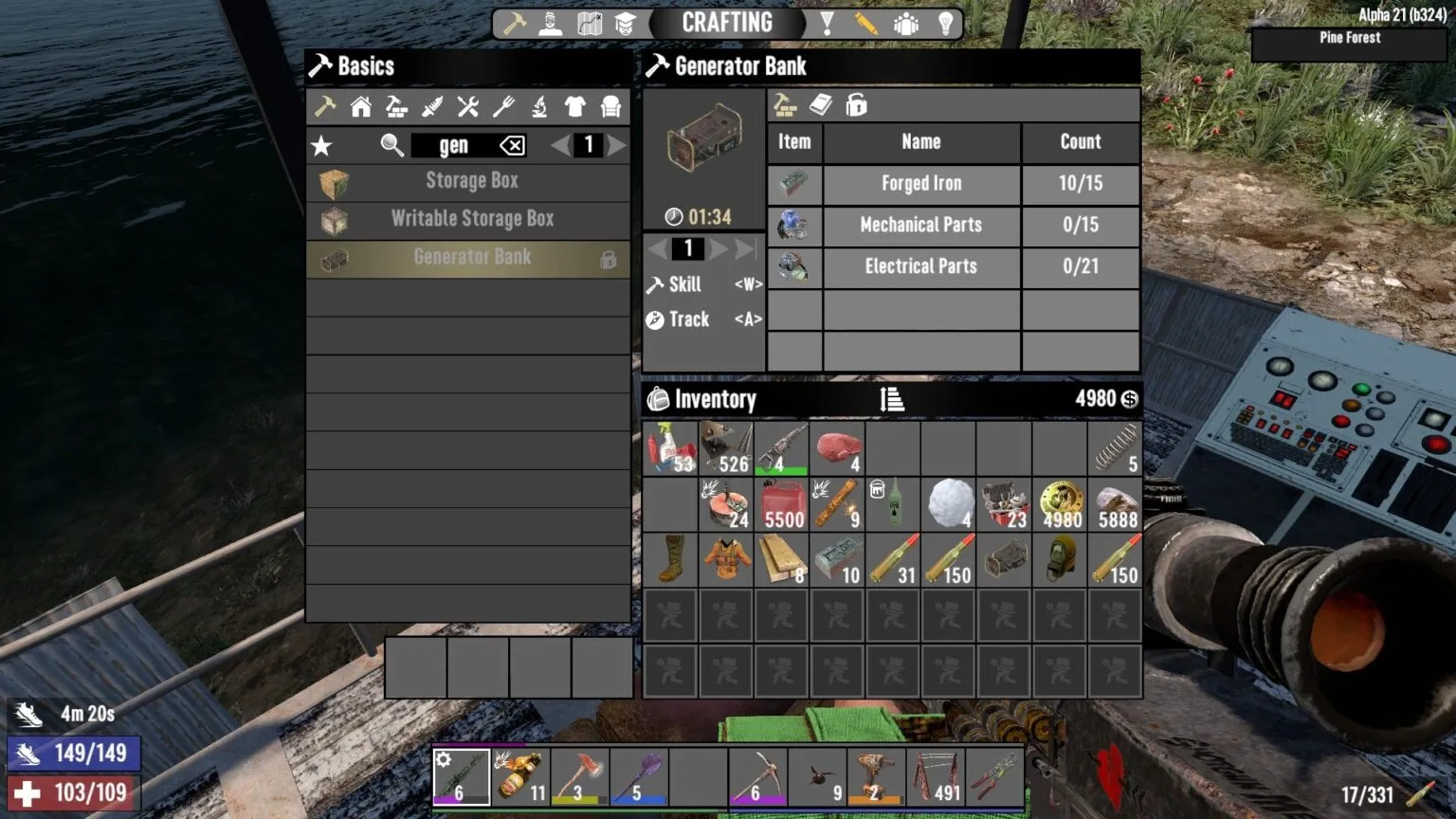 7 Days to Die: How to Craft and Use the Generator Bank - Corrosion Hour