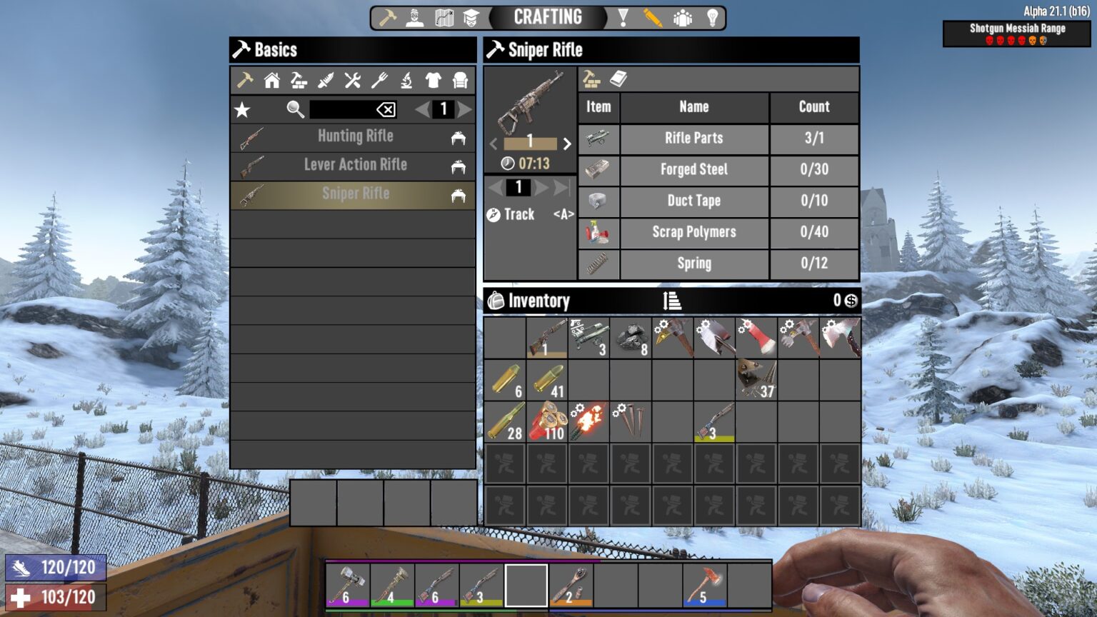 7 Days to Die: How to Get and Use Rifle Parts