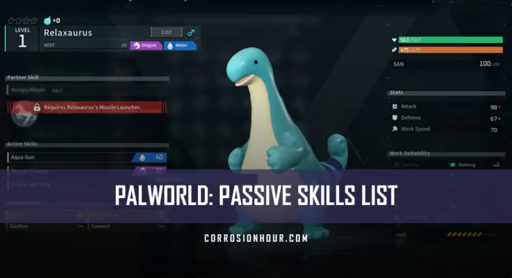 Palworld Passive Skills List - Corrosion Hour